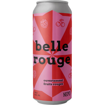 Canette - Bière Belle Rouge - Brasserie NEPO - 44 cl